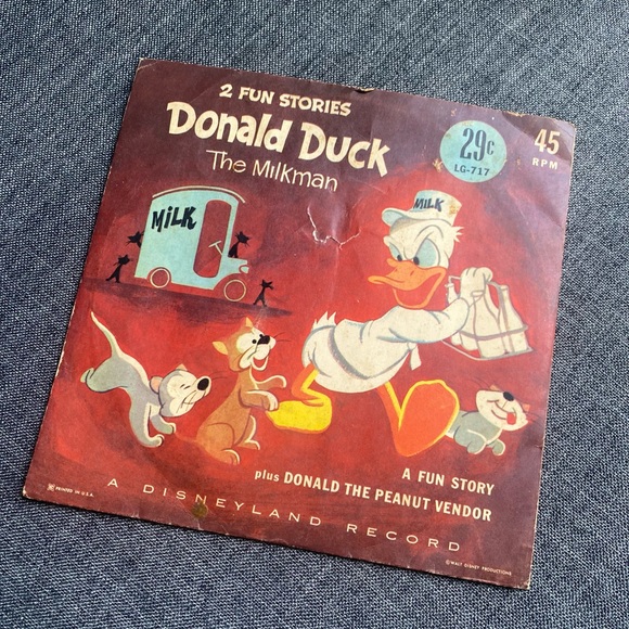 Disney | Other | Vintage Disneyland Record Cover No Record Donald Duck ...